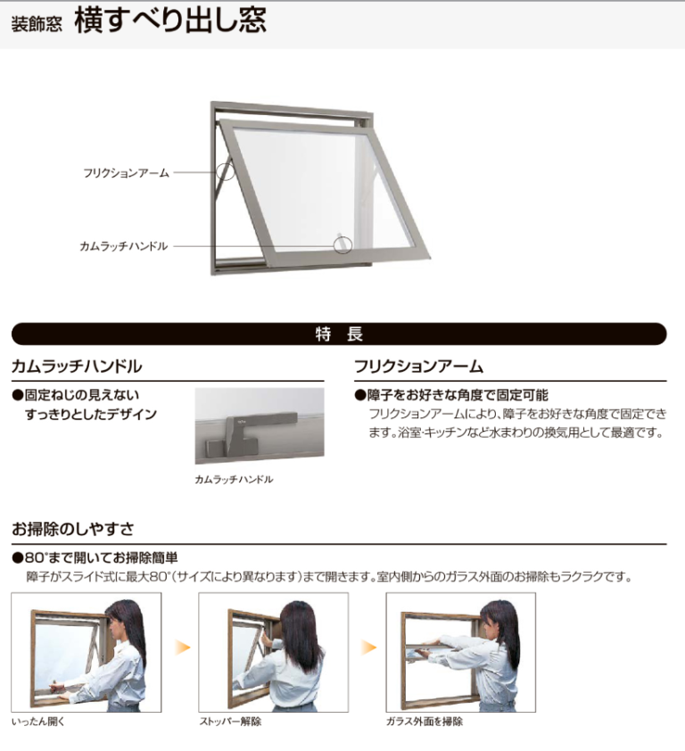 LIXIL 横すべり出し窓 セレクトサッシSG 07407 W780×H770mm アルミサッシ | リフォーム通販本舗